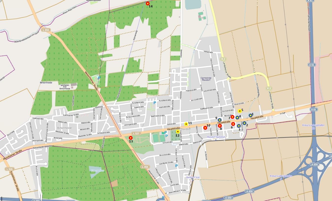 Historische Orte und Einrichtungen – Maxdorfer Geschichte